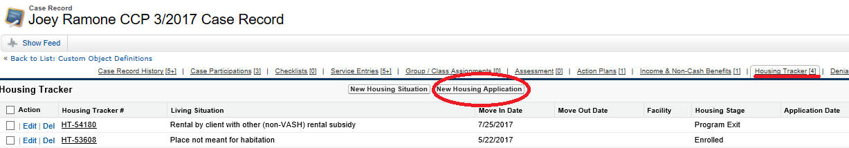 Record Completed Housing Applications – Compass Family Services