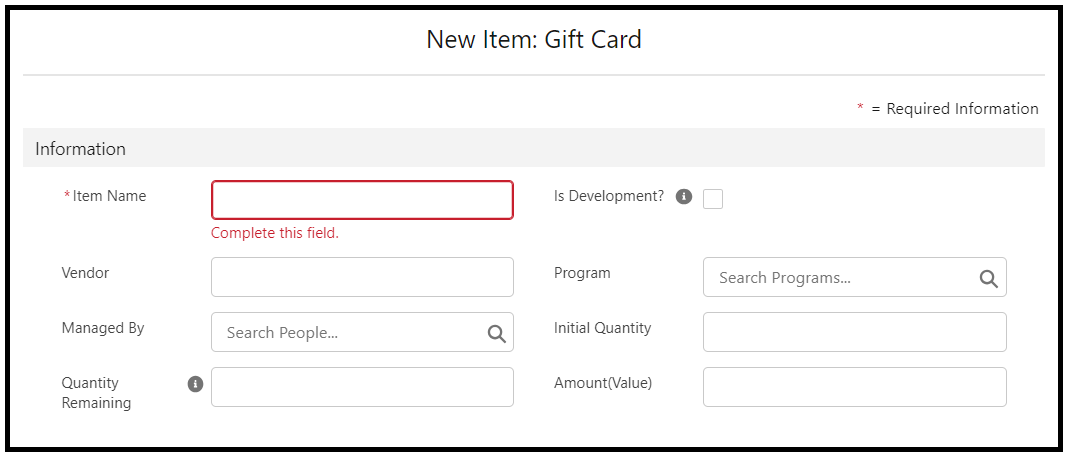 Create a Gift Card Inventory – Compass Family Services
