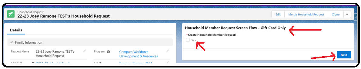 Household Member Request – Compass Family Services